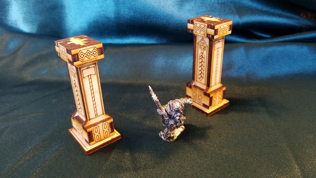 DWARF Pillars | Pair of Lasercut Pillars for Dnd | Warhammer | Tabletop ...