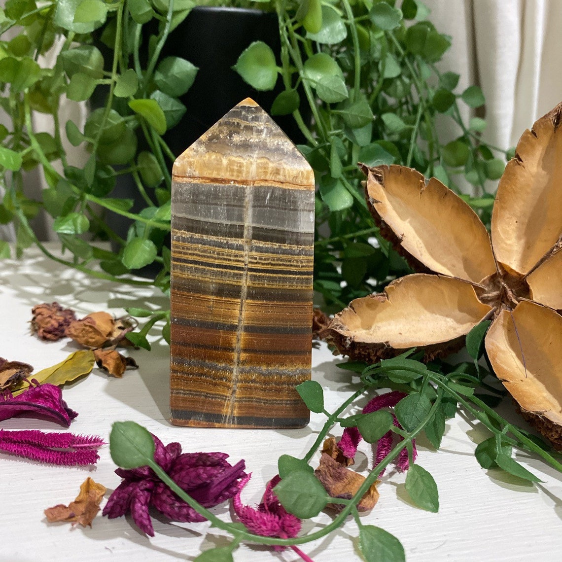 Black Onyx Crystal Tower Crystals Healing Metaphysical | Etsy