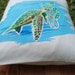 Sea Turtle Bag Cotton Reusable Hand Painted Sea Ocean Bag Aqua Beach ...