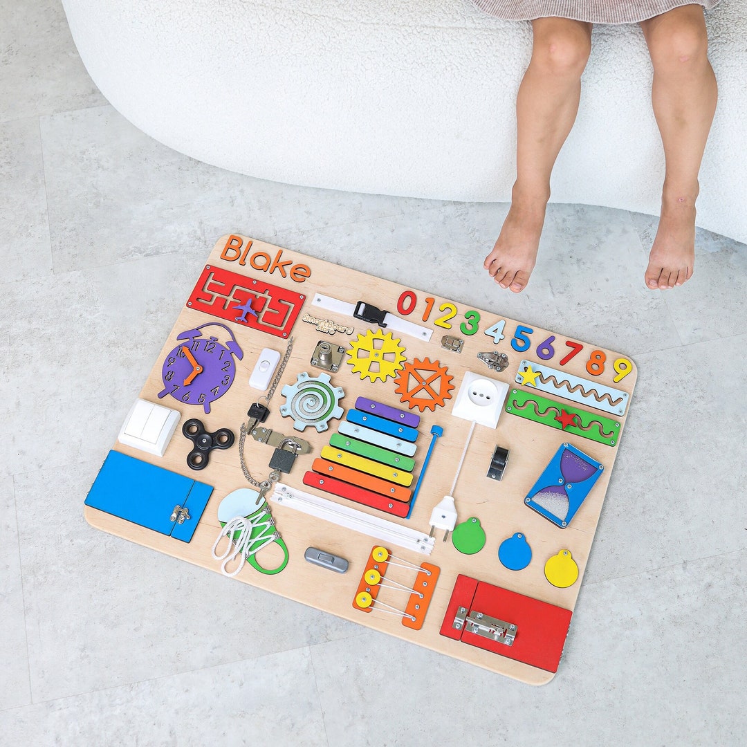 Large Busy Board Toddler Activity Board Montessori Sensory - Etsy
