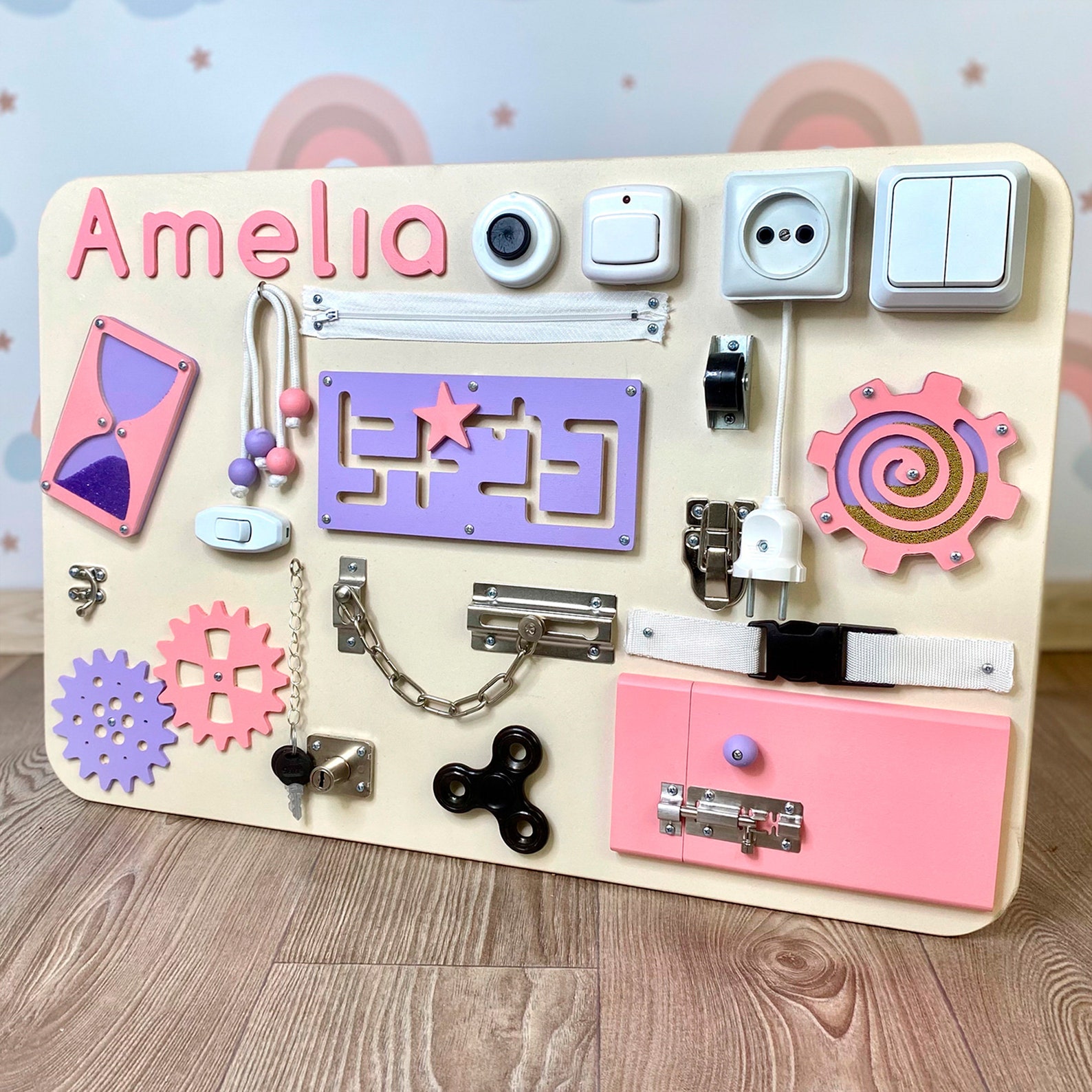 Toddler Busy Board Busy Board For Girl Busy Board For Boy | Etsy