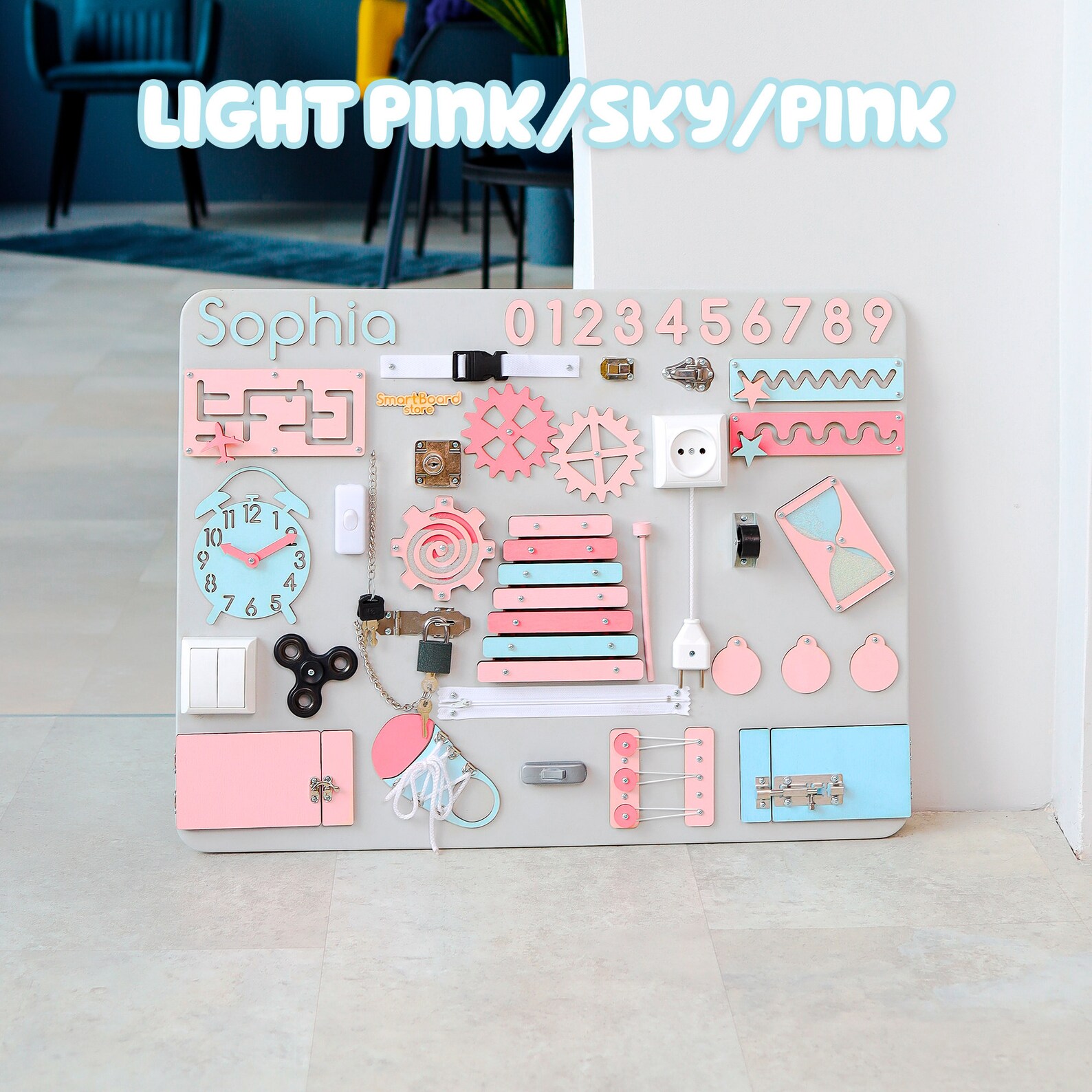 Personalized Busy Board Montessori Board for Toddler - Etsy