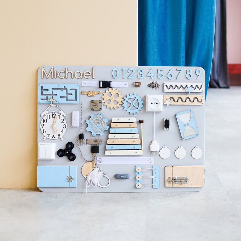 Personalized Busy Board Montessori Board for Toddler - Etsy