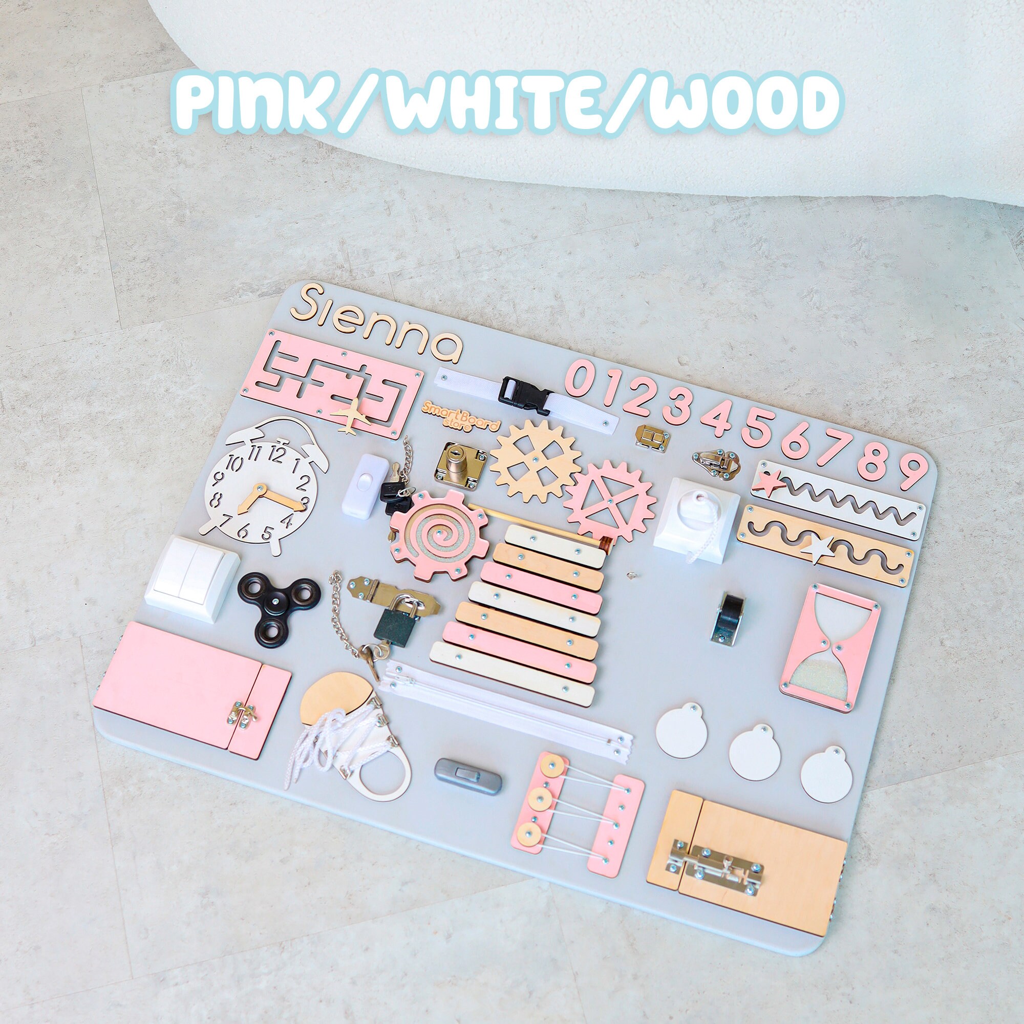 Personalized Busy Board Montessori Board for Toddler - Etsy