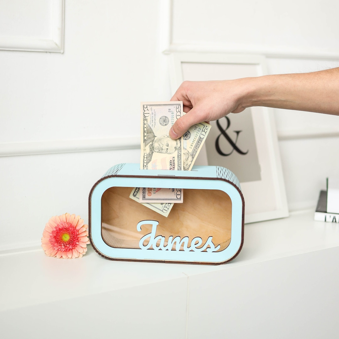 Personalized Piggy Bank for Girl, Boy, Custom Baby Shower Gift, Toddler ...