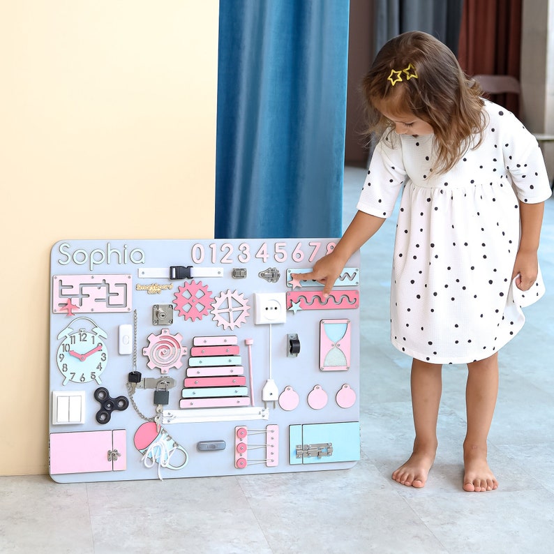 Busy Board for Toddler Wooden Baby Board Baby Boy Toy - Etsy