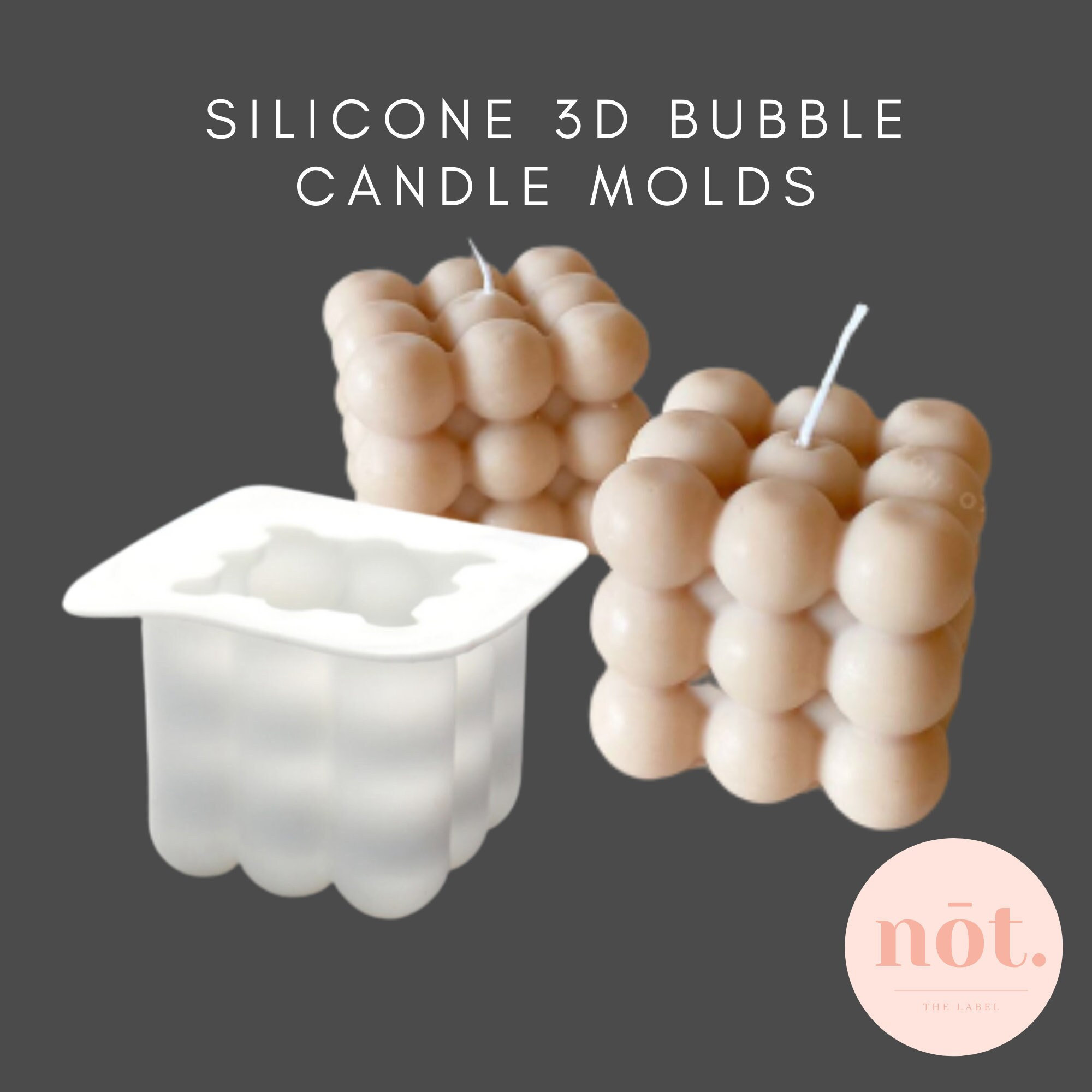 MOLDS 3D Bubble Cube Silicone Molds | DIY Candle Making Supplies ...