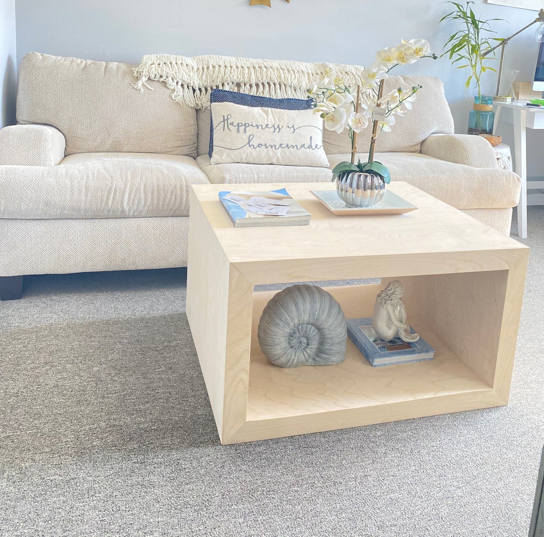 Mid Century Coffee Table Made of Pure Birch 100% Real Wood to Integrate ...