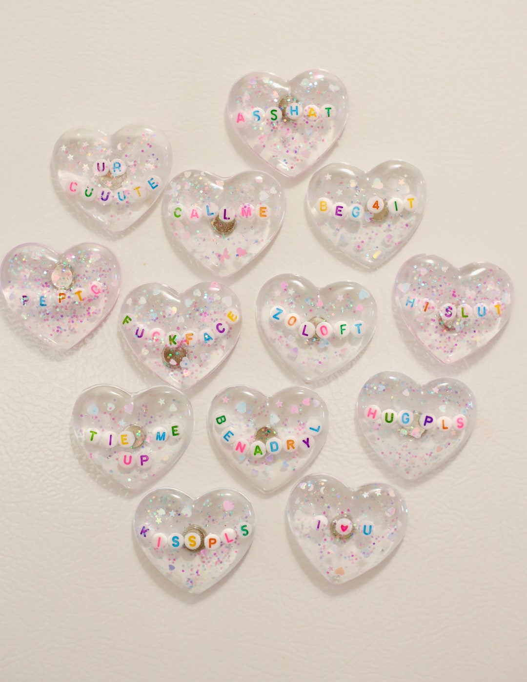 Funny Conversation Heart Fridge Magnets STRONG Valentines Day Cute ...