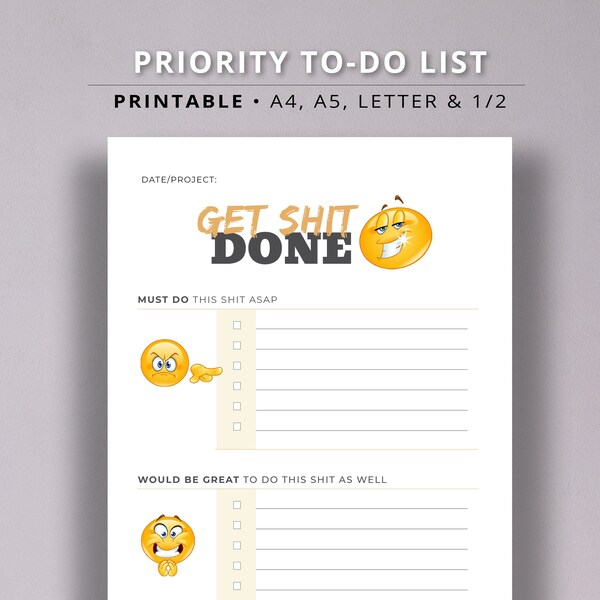 Funny to Do List - Etsy