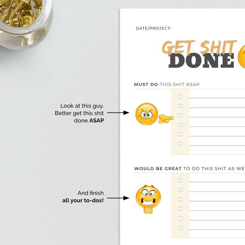 Printable to Do List Funny Cute Pdf Digital Download Daily Weekly ...