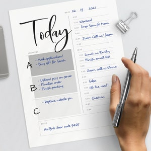 Daily Planner Printable Bundle Undated Hourly Weekly Monthly Digital ...