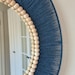 Blue Handmade Mirror, Natural Boho Home Decor, Large Jute Mirror ...