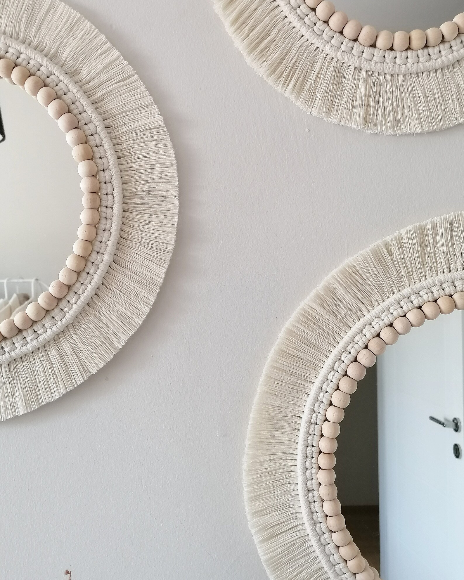 Set Macrame Wall Mirror Discount Set Macramé Decor Macrame - Etsy