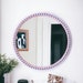 Powder Pink Mirror, Boho Mirror, Large Wall Decor, Wall Hanging, Woven ...