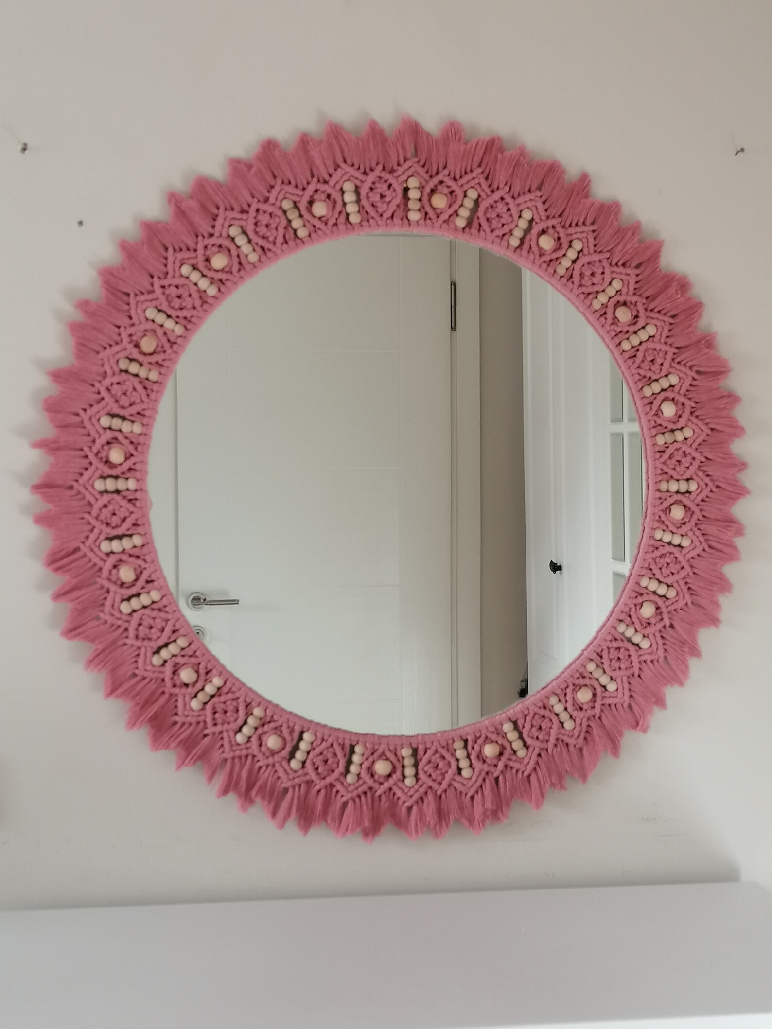 Nursery Mirror | Pink Wall Decor | Housewarming Gift | Living Room ...