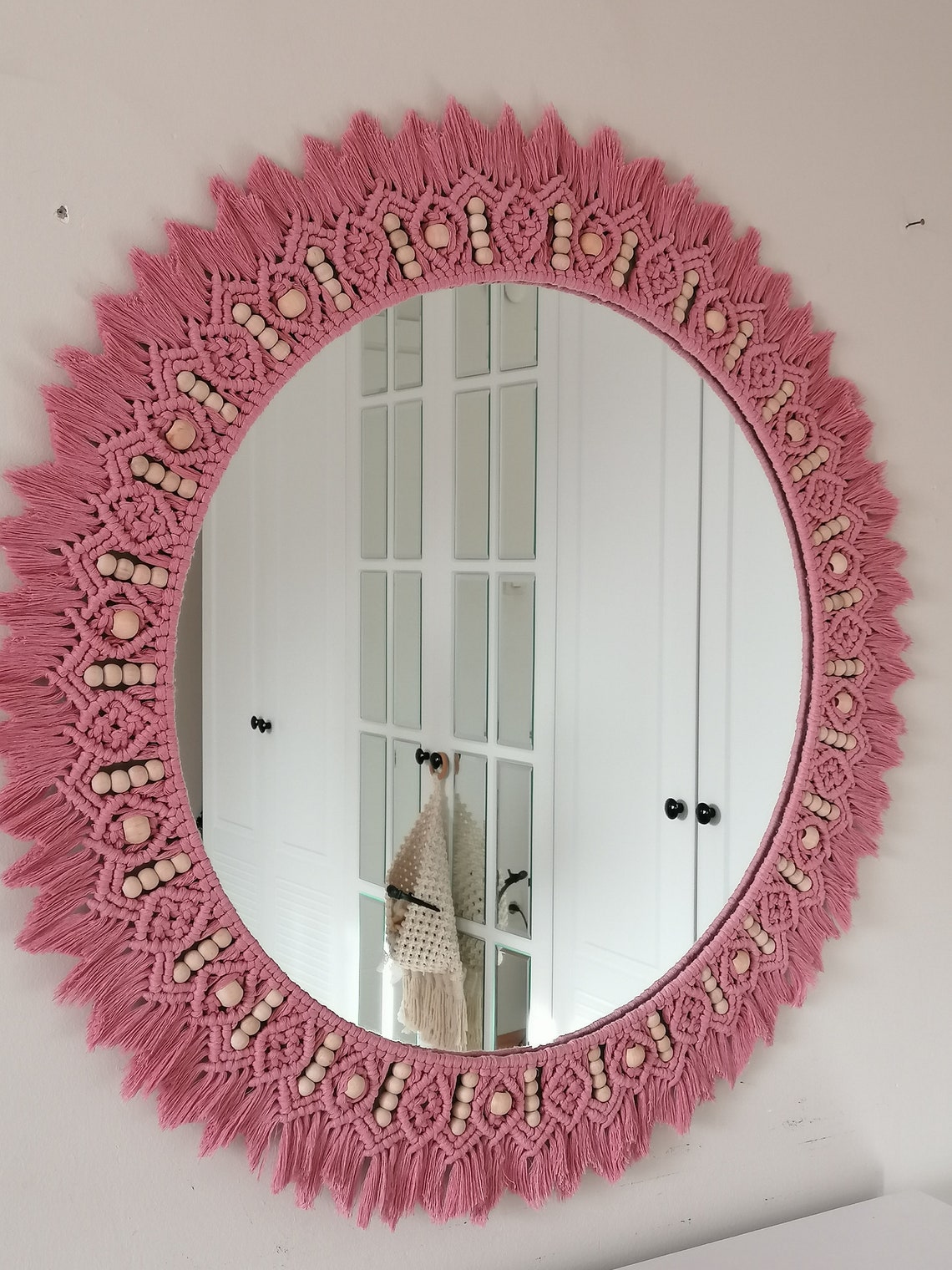 Nursery Mirror | Pink Wall Decor | Housewarming Gift | Living Room ...