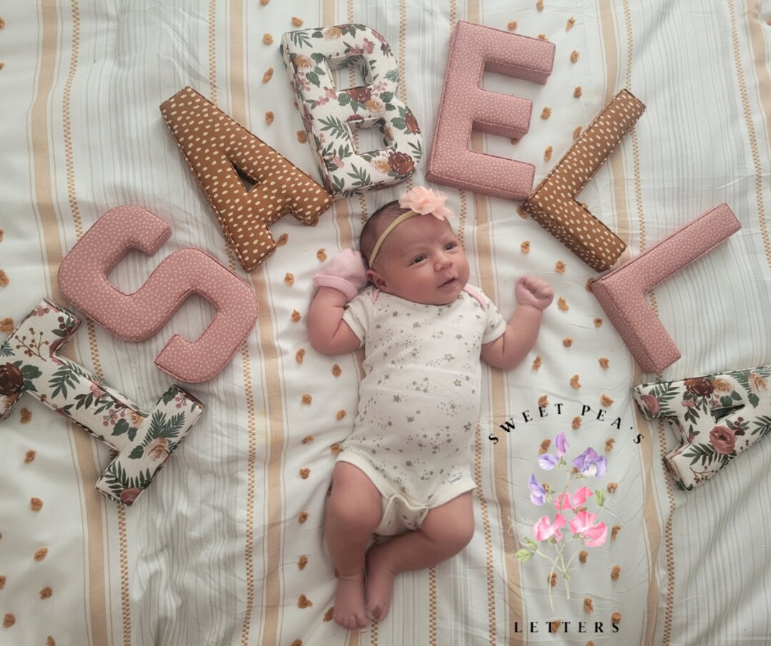 Baby Girl Nursery Fabric Letters PRICE PER LETTER New Baby Gift ...