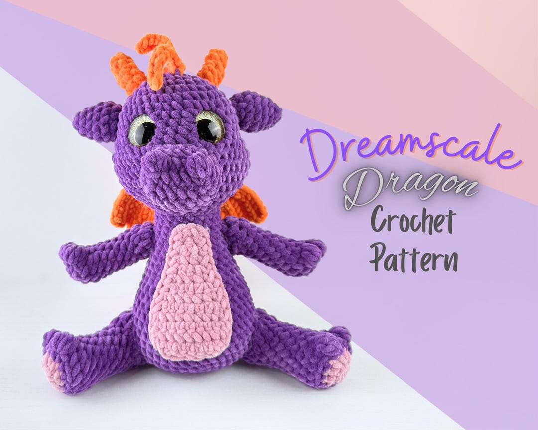 Fantasy Dragon Crochet Pattern | Amigurumi Stuffed Animal Toy Plushie ...