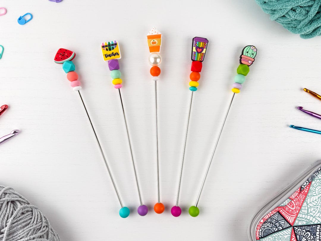 Custom Amigurumi Sewing Stick With Kawaii Charm Topper - Etsy