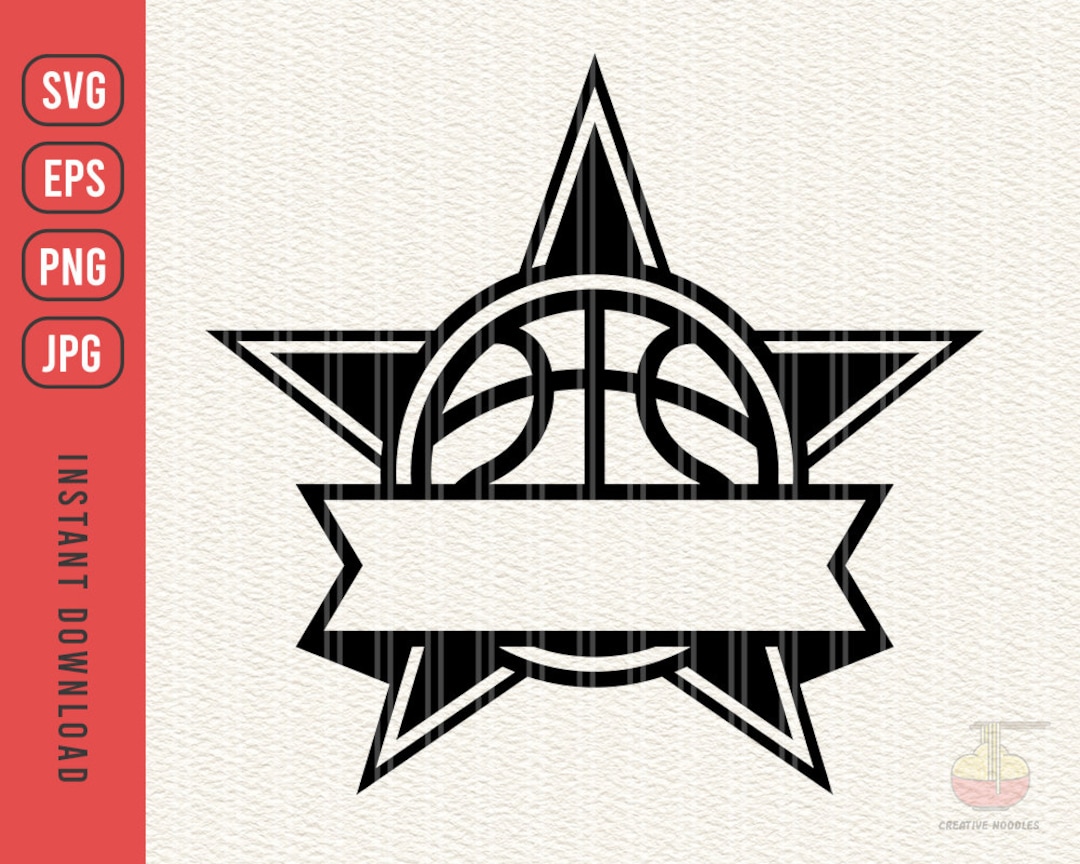 Star Basketball Banner Svg, Star Basketball Team Svg, Basketball Team ...