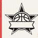 Star Basketball Banner Svg, Star Basketball Team Svg, Basketball Team ...