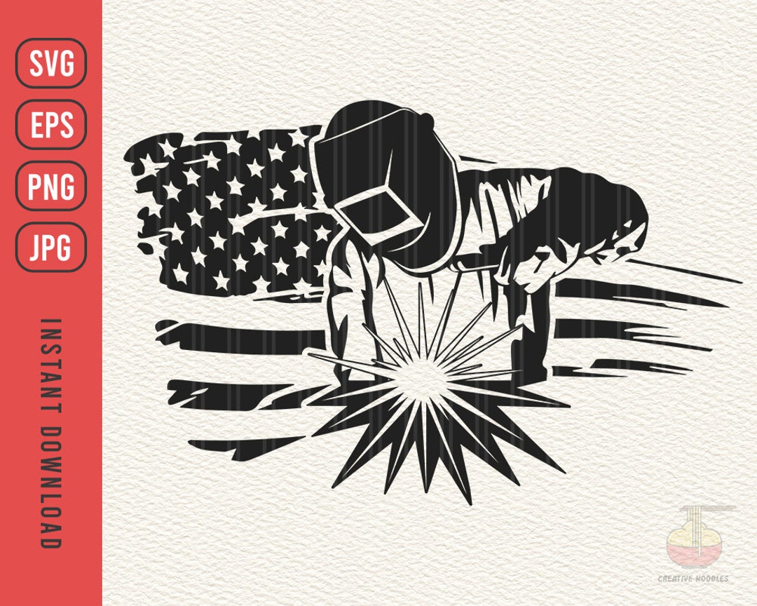 US Welder Svg, American Welder Svg, Welding Svg, Welding Steel Metal ...