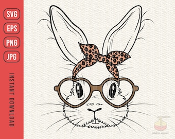 Cute Bunny Rabbit With Bandana Glasses Bubblegum, Bunny With Heart ...