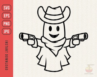 Cowboy Ghost SVG, PNG, DXF, Halloween Cricut Cut File - Etsy