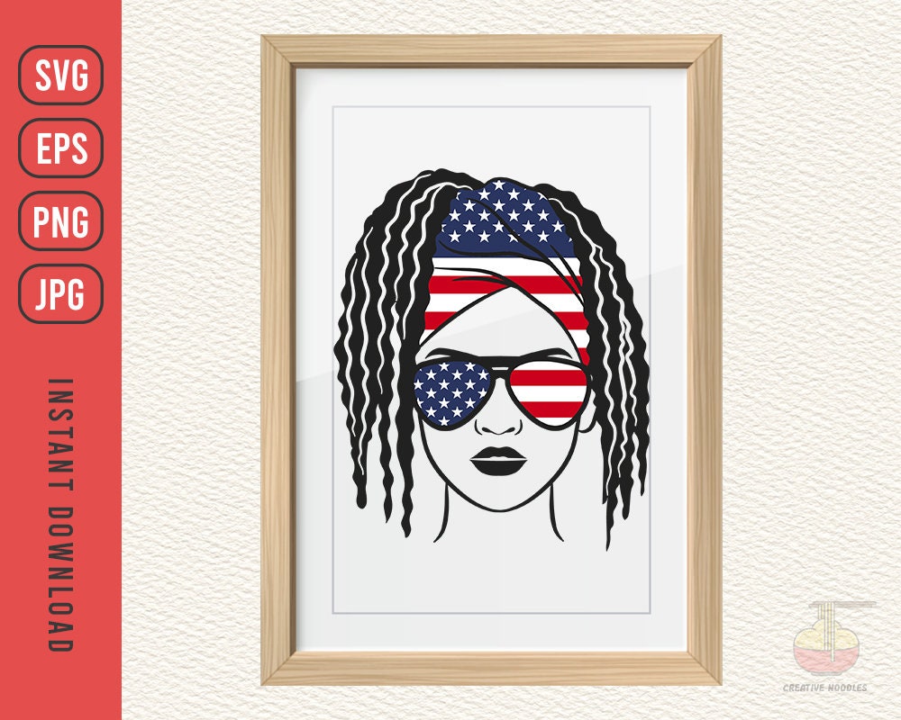 Afro American Flag Mom Life Svg Mom Life Momlife America Etsy