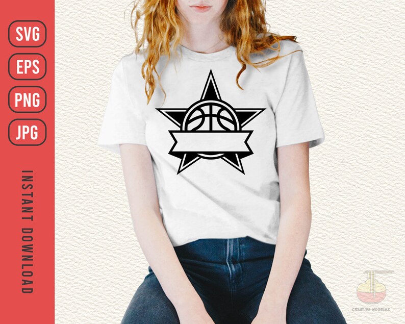Star Basketball Banner Svg, Star Basketball Team Svg, Basketball Team ...