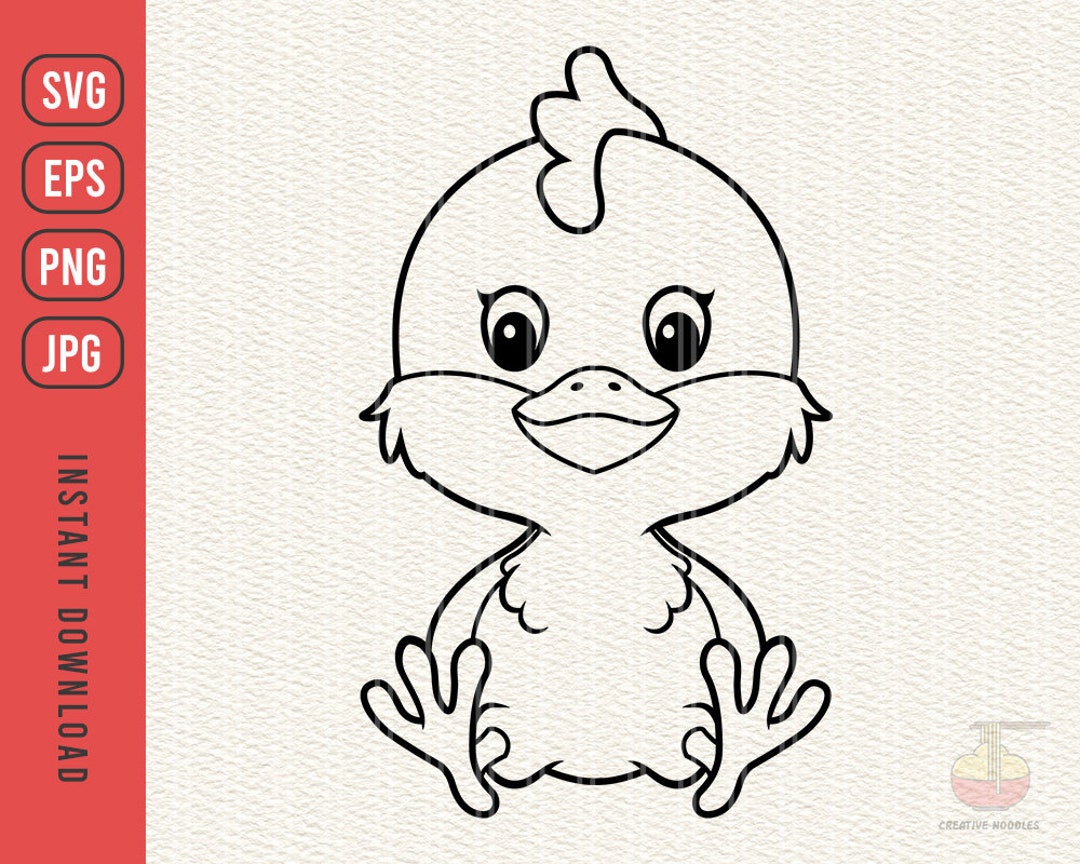 Chick Svg Files for Cricut, Baby Chicken, Farm Animal, Chick, Chicken ...
