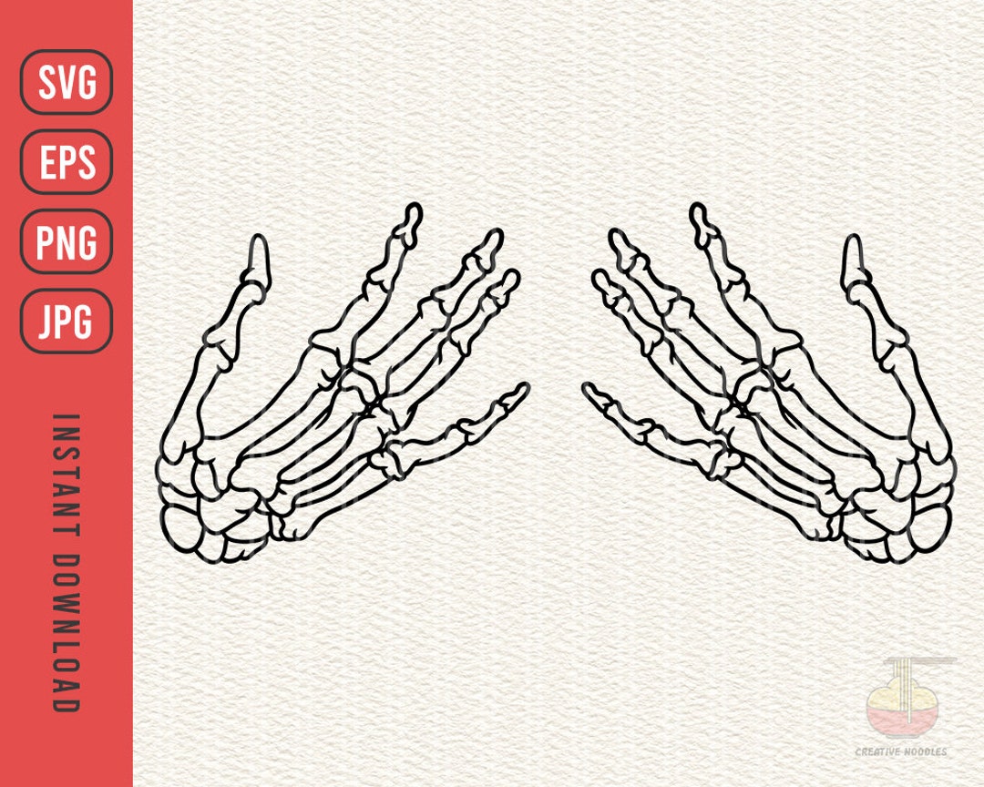 Skeleton Hands SVG, Skeleton SVG, Skull Skeleton Hand Clipart,halloween ...