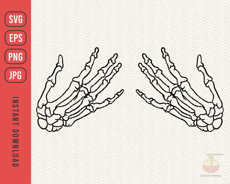 Skeleton Hands SVG, Skeleton SVG, Skull Skeleton Hand Clipart ...