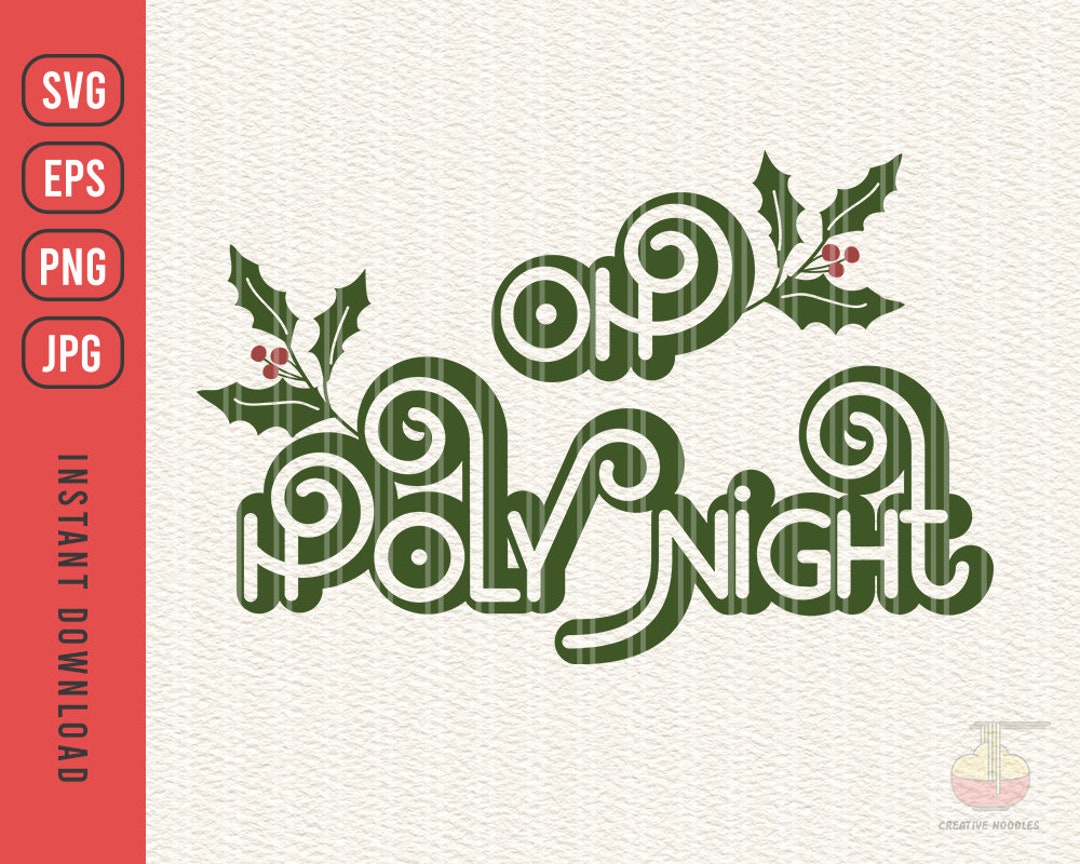 Oh Holy Night Svg, Oh Holy Night Lettering Svg, Christmas Letter Svg ...