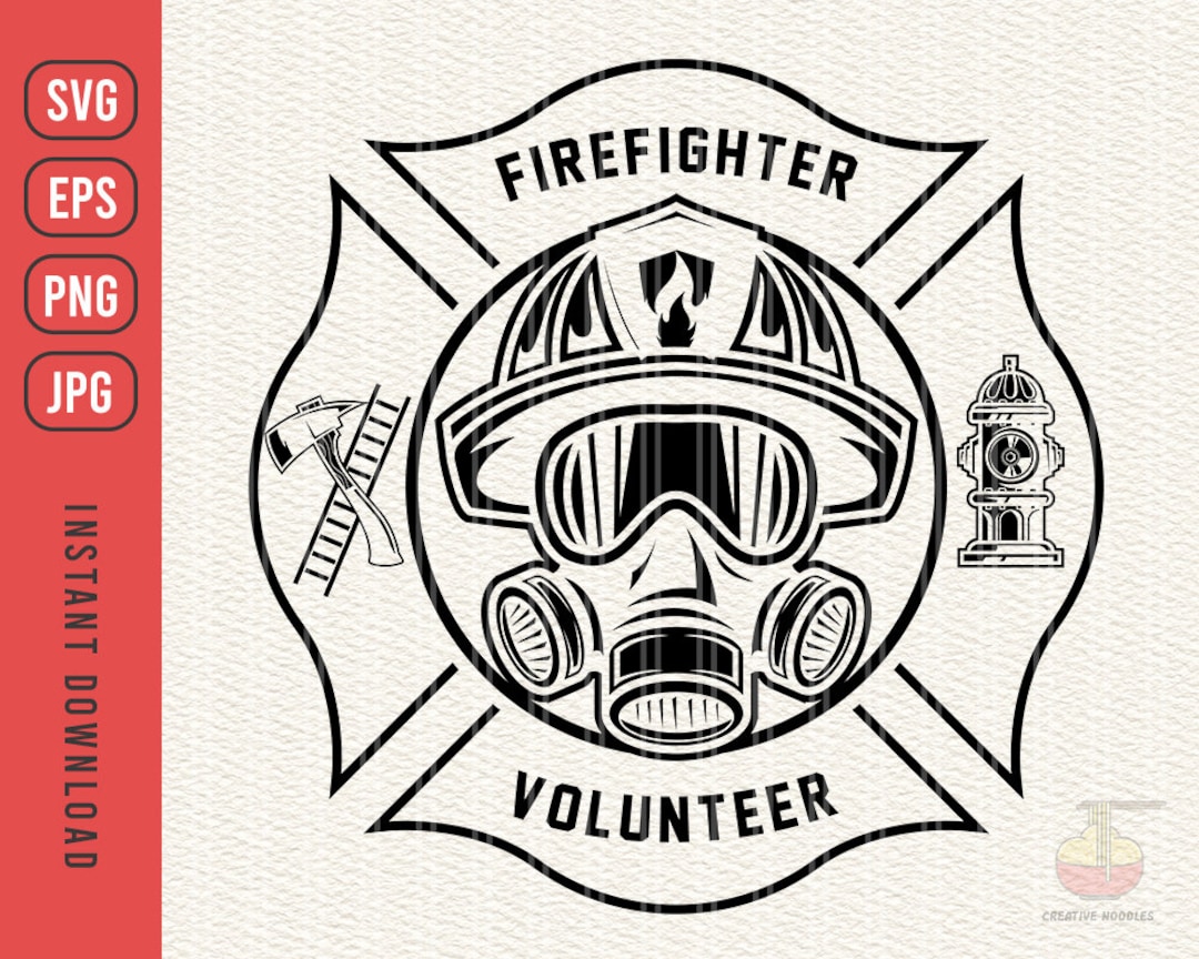 Firefighter Svg, Firefighter Volunteer Svg, Fireman Svg, Firefighter ...