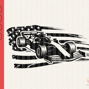 US Flag Formula 1 Svg, Usa Racing Car Svg, Usa F1 Racer Svg File, Usa ...