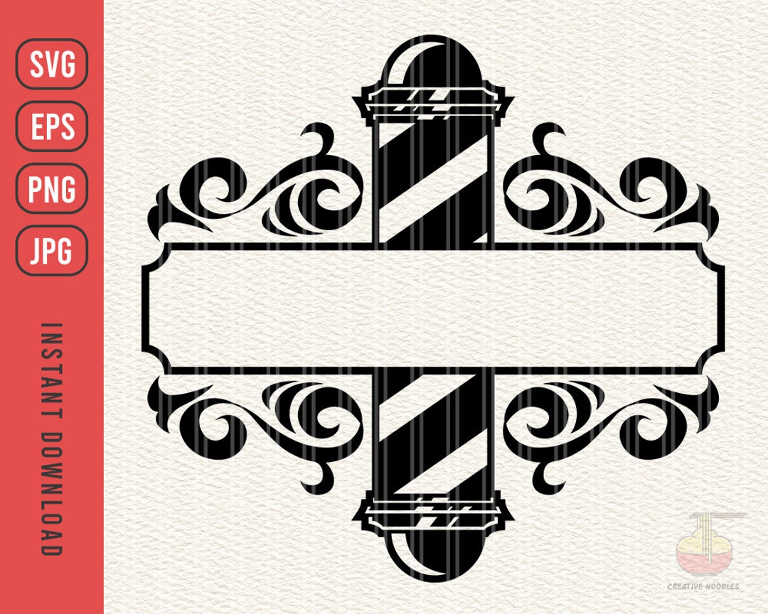 Barber Design Svg, Barbershop Svg, Hair Dresser Svg, Barbershop Pole ...