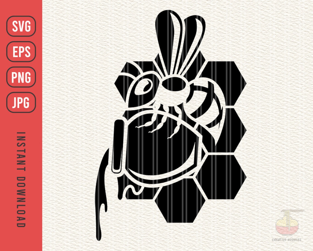 Honey Pot Bee Svg, Bee Svg, Bumble Bee Svg, Bee Digital File, Honey Bee ...