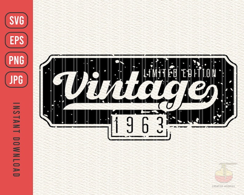 Vintage Birthday Svg Aged to Perfection 1963 Svg Vintage - Etsy