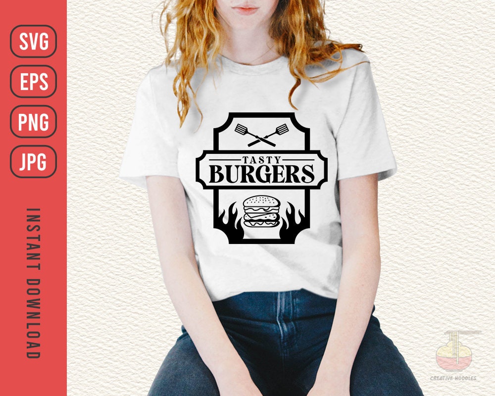 Hamburger svg, Flaming Burger svg, Flippping Burger svg, leckere Burger ...