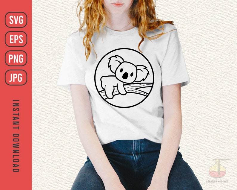 Cute Koala Hugging Tree Svg Koala Bear Svg Baby Koala Svg - Etsy