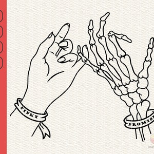 Skeleton Hand Svg, Pinky Promise Svg, Skeleton Hand Pinky Promise Svg ...