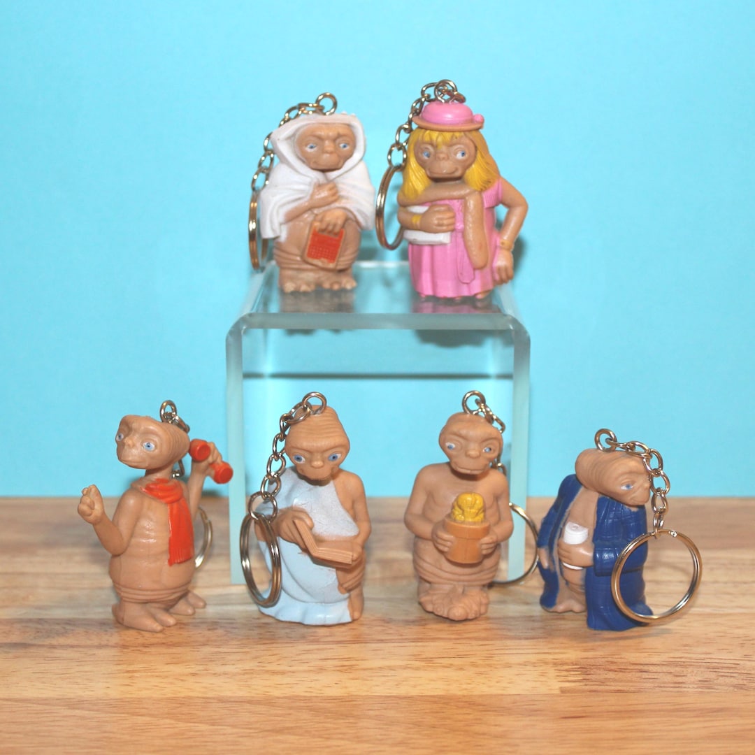 Vintage E.T. the Extra-terrestrial PVC Figure 1982 Upcycled Keychains ...