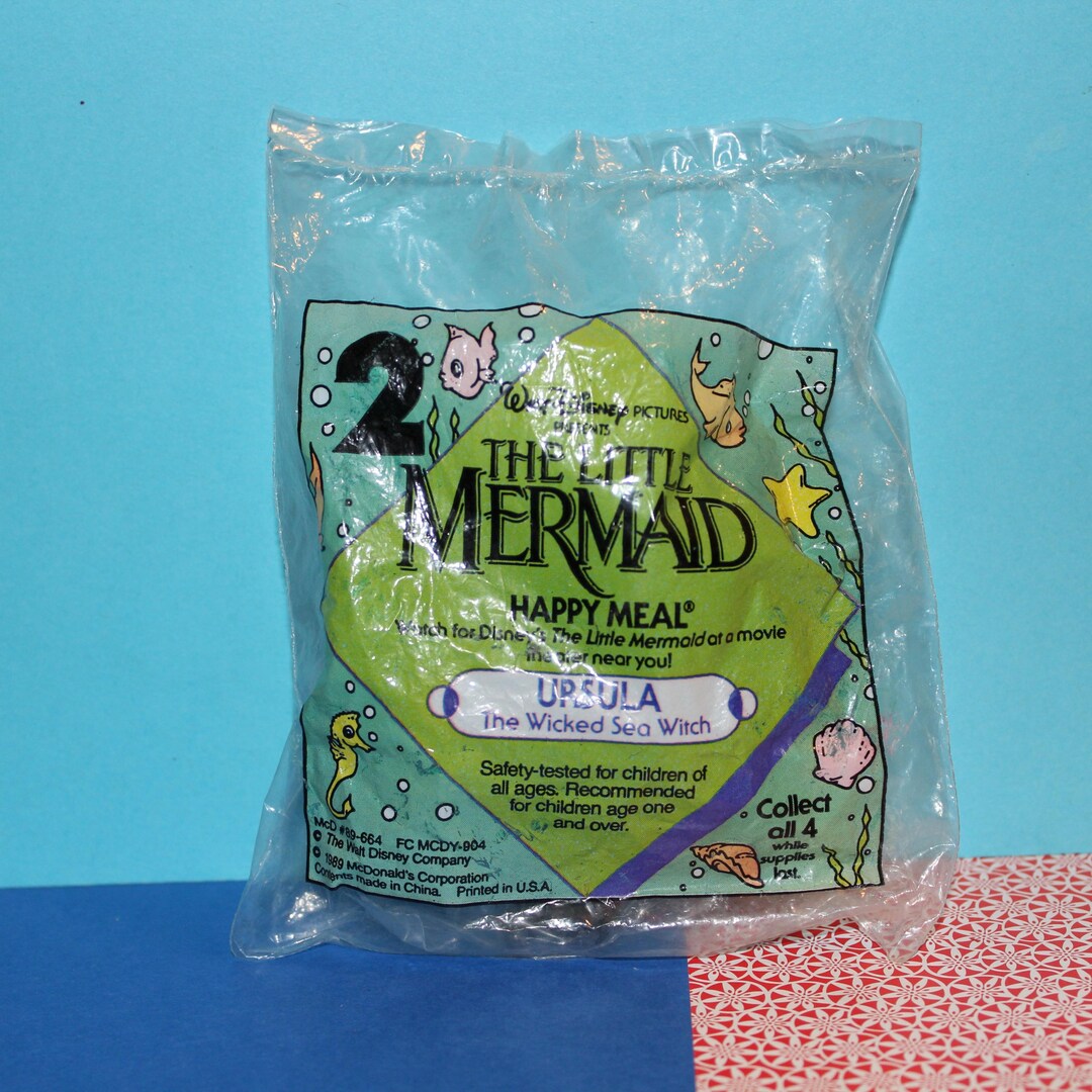 Vintage the Little Mermaid Ursula With Suction Cup Mcdonald's Happy ...