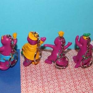 Vintage Barney PVC Figures Upcycled Keychains 1993 - Your Choice - Etsy