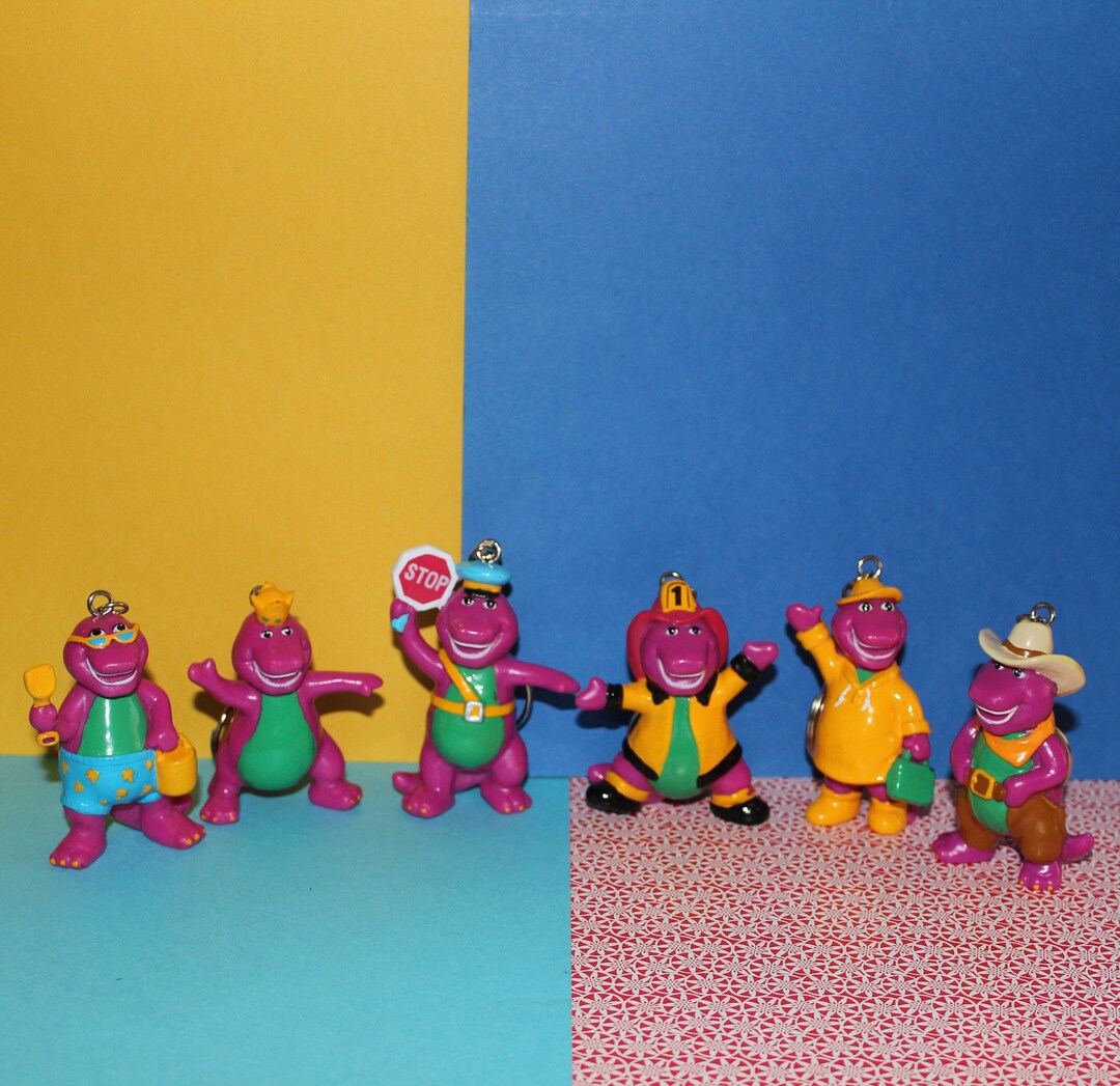 Vintage Barney PVC Figures Upcycled Keychains 1993 Your Choice - Etsy