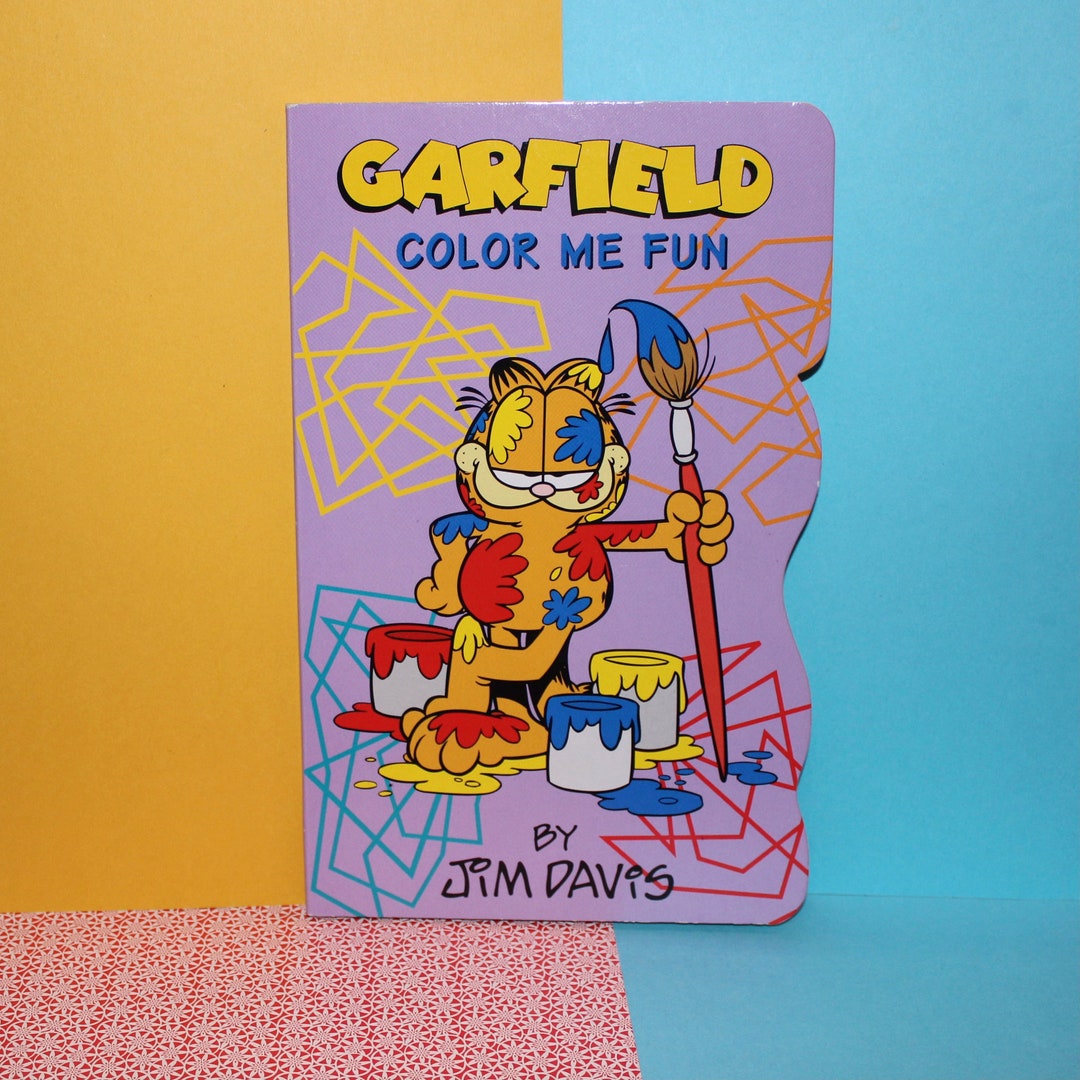 Vintage Garfield "garfield Color Me Fun" Board Book - Etsy