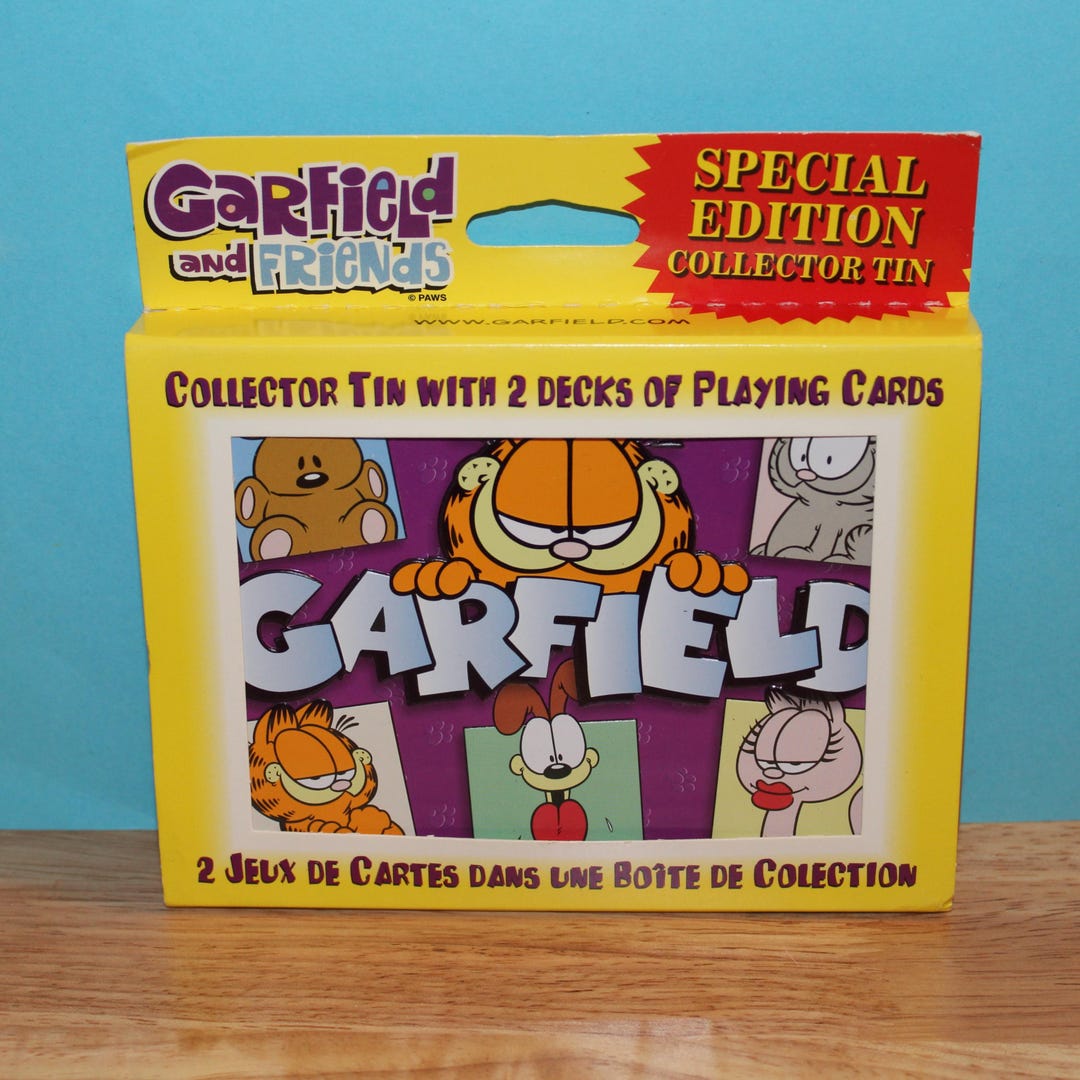 Vintage Garfield Collector Tin With Playing Cards - in Original ...