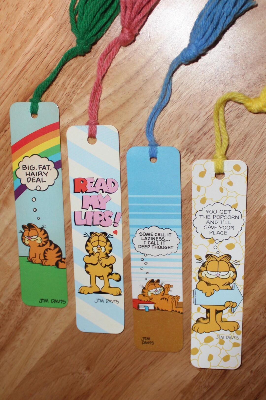 Lot of 4 Vintage Garfield Bookmarks - Etsy